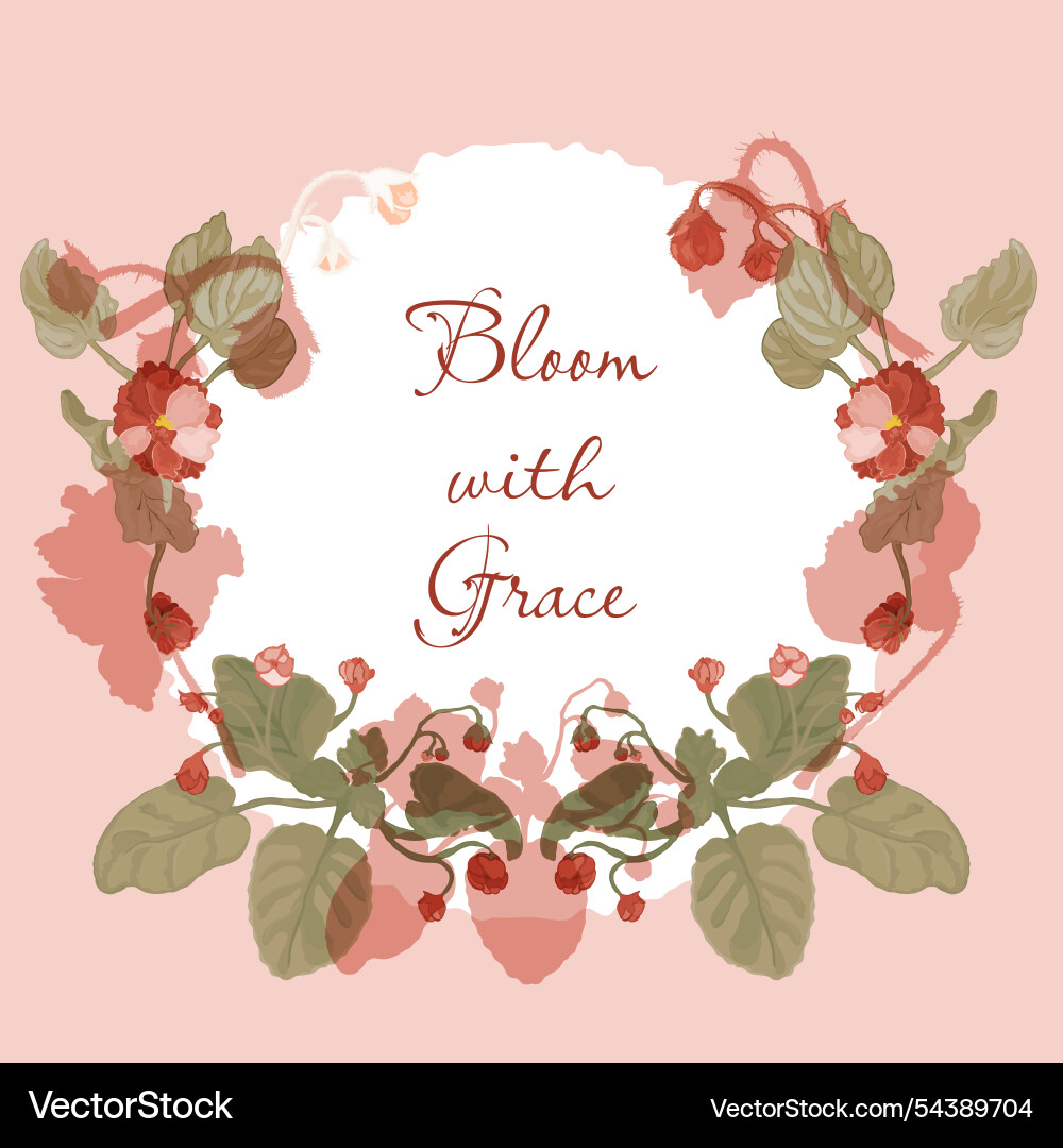 Garden with delicate violets Royalty Free Vector Image