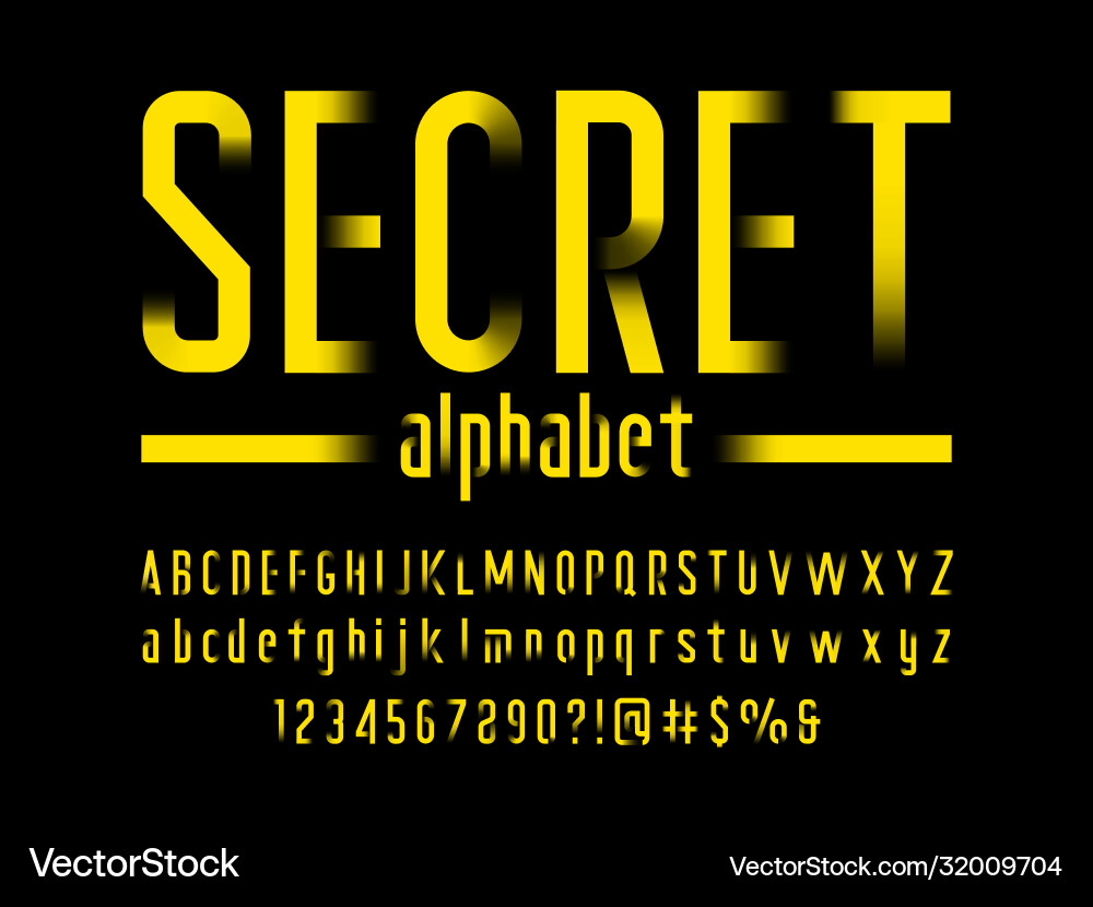 Hidden font Royalty Free Vector Image - VectorStock