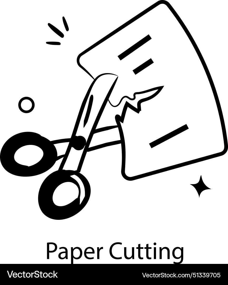 Paper cutting Royalty Free Vector Image - VectorStock