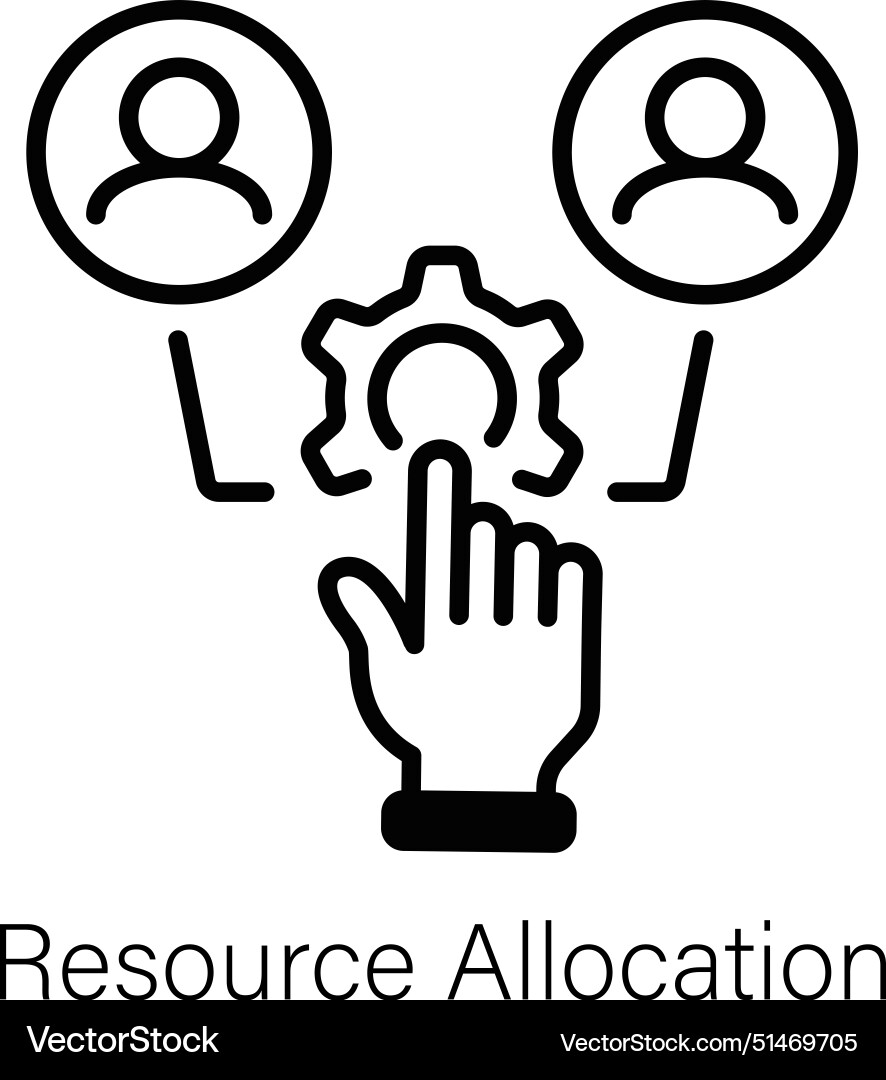 Resource allocation Royalty Free Vector Image - VectorStock