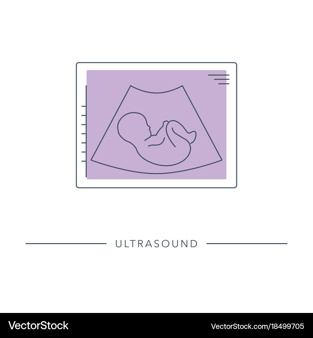 Ultrasound outline icon Royalty Free Vector Image