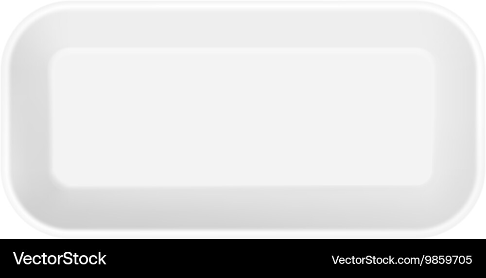 White styrofoam food tray pack Royalty Free Vector Image