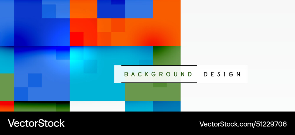 A colorful background with squares of different Vector Image