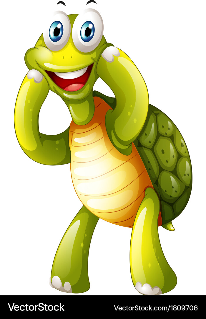 A happy turtle Royalty Free Vector Image - VectorStock