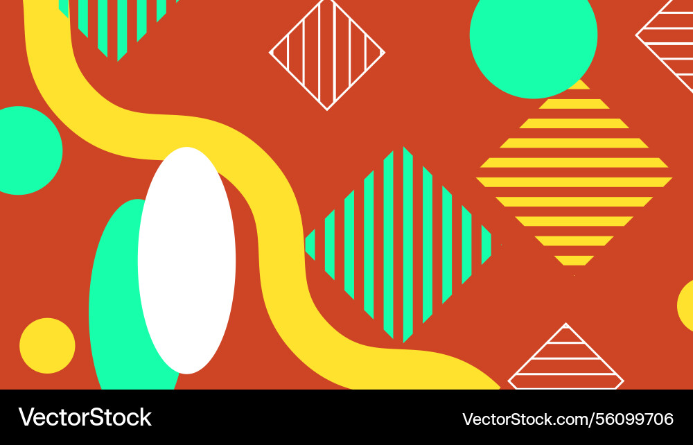 Colorful abstract geometric shapes on background Vector Image