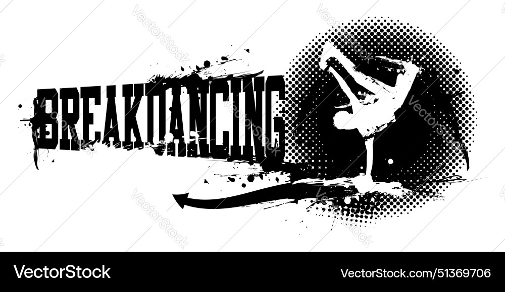 Male breakdancing banner Royalty Free Vector Image