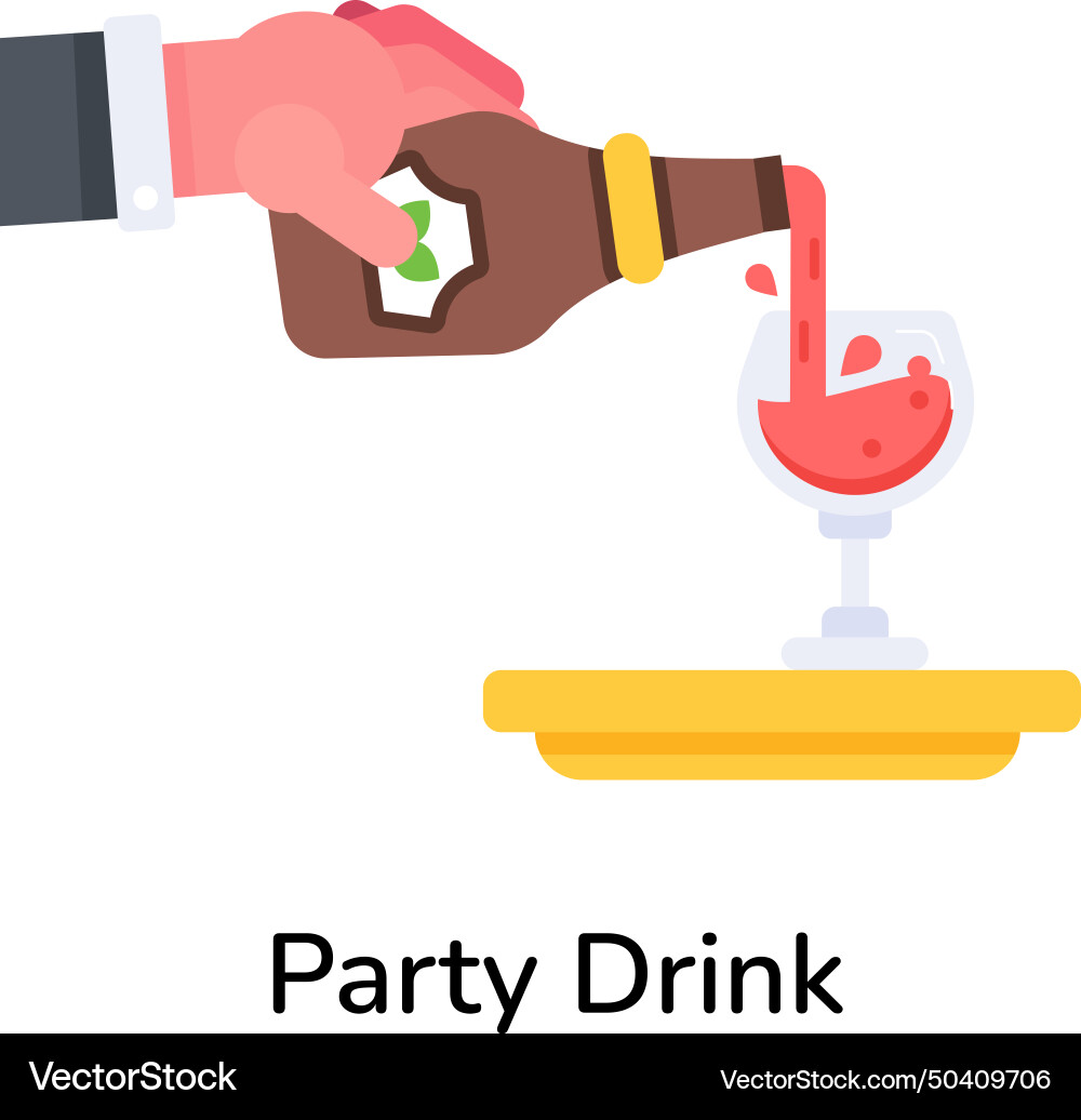 Party drink Royalty Free Vector Image - VectorStock