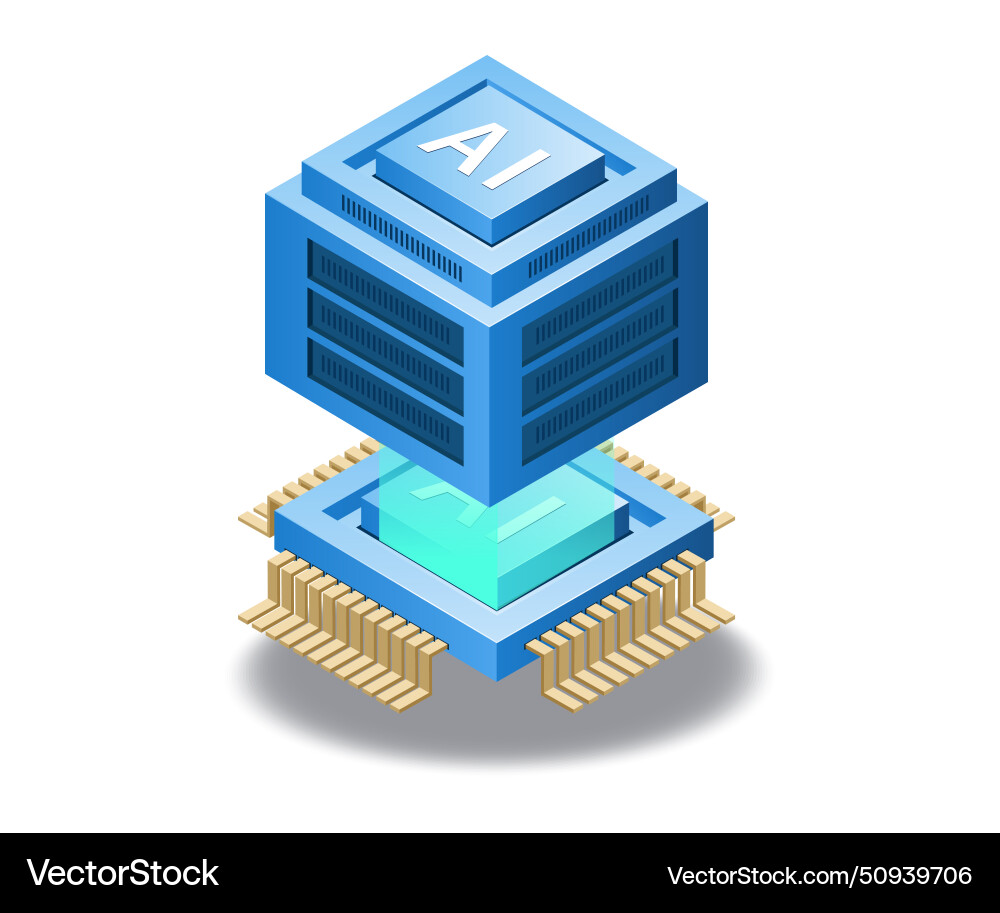 Server data management with artificial Royalty Free Vector