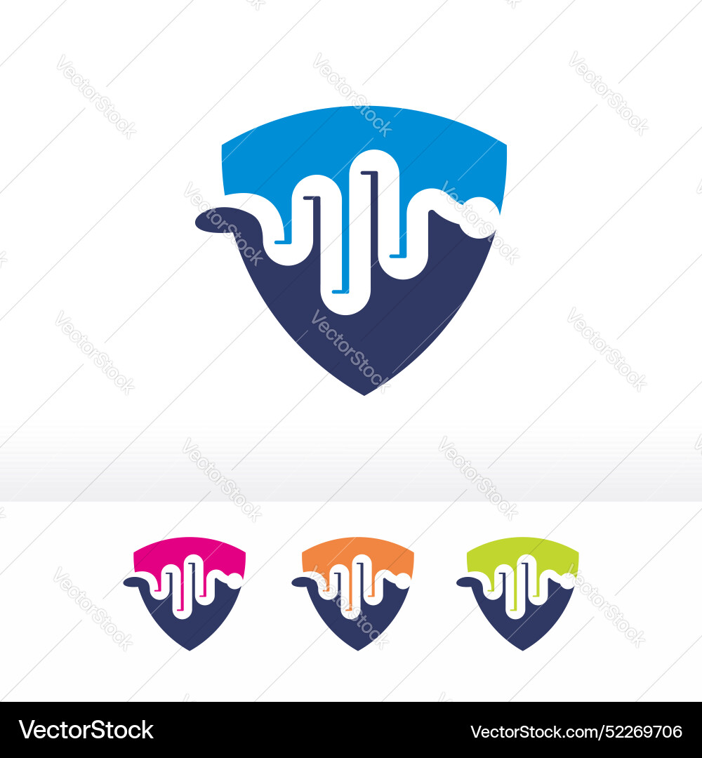 Strong pulse logo design element template Vector Image