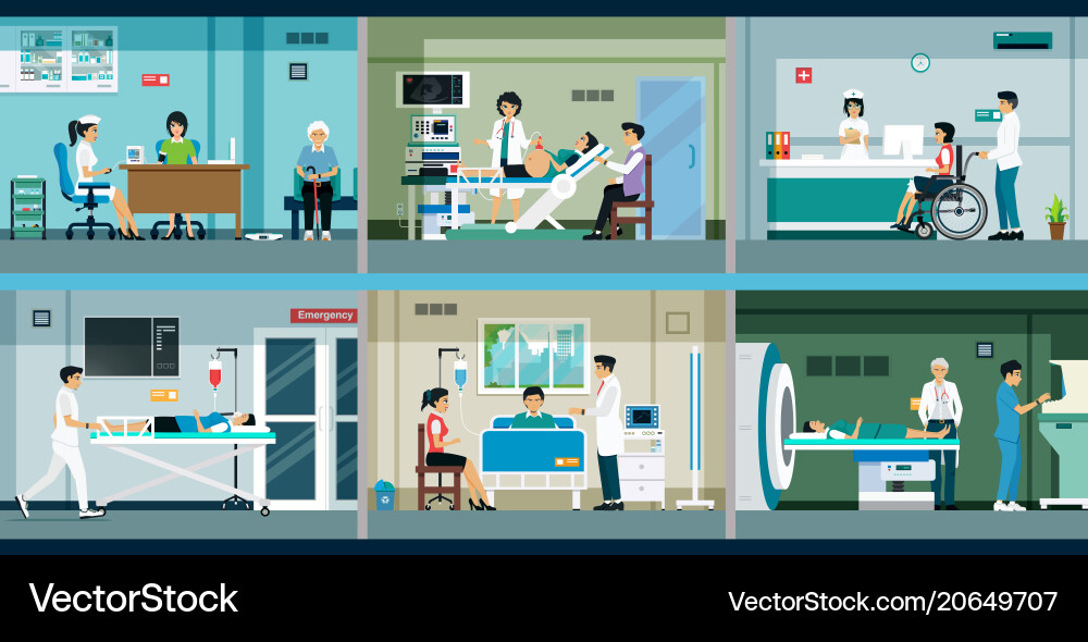 Doctor and patient Royalty Free Vector Image - VectorStock