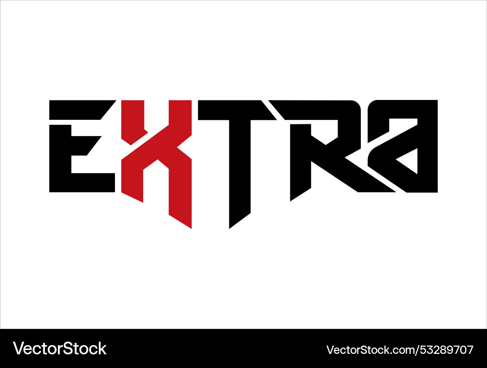 Extra typography logo icon design Royalty Free Vector Image