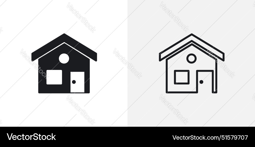 Home icon set Royalty Free Vector Image - VectorStock