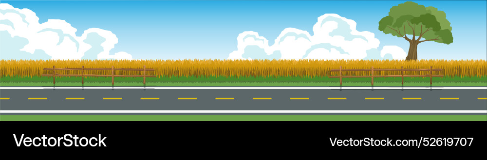 Horizontal view of asphalt road Royalty Free Vector Image