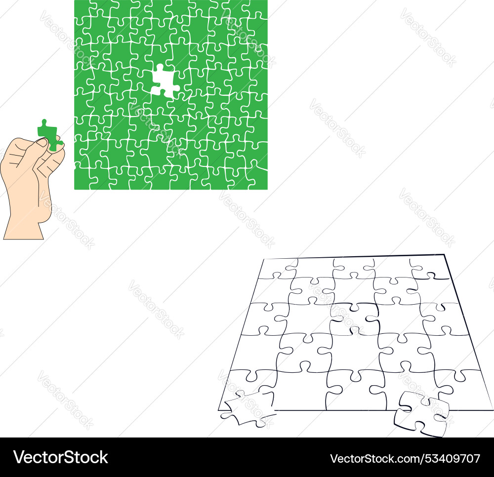 Jigsaw puzzle Royalty Free Vector Image - VectorStock