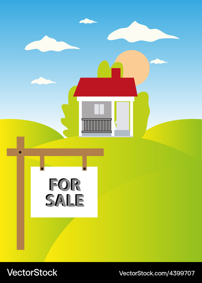 Land sale background Royalty Free Vector Image