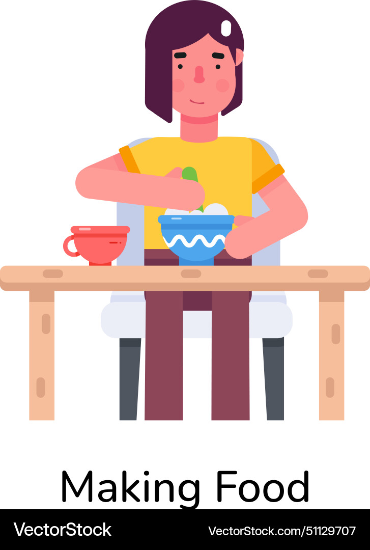 Making food Royalty Free Vector Image - VectorStock