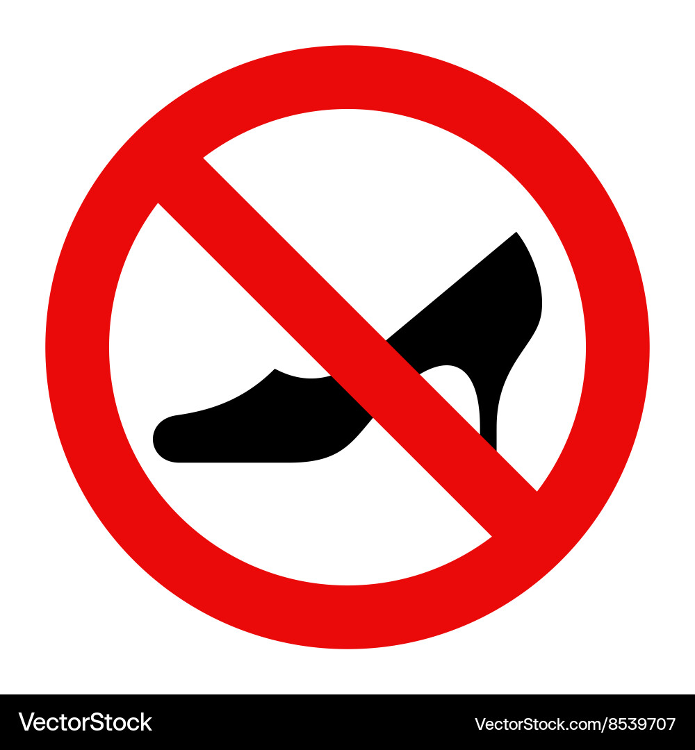 No high heels Royalty Free Vector Image - VectorStock