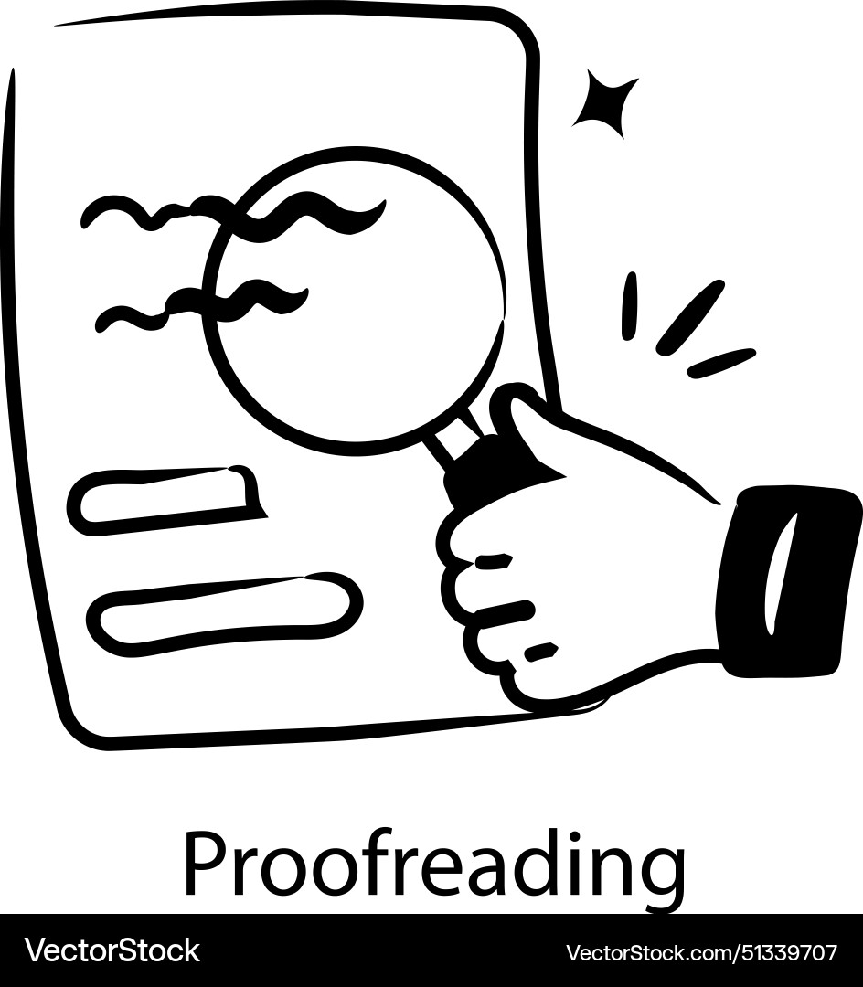 Proofreading Royalty Free Vector Image - VectorStock