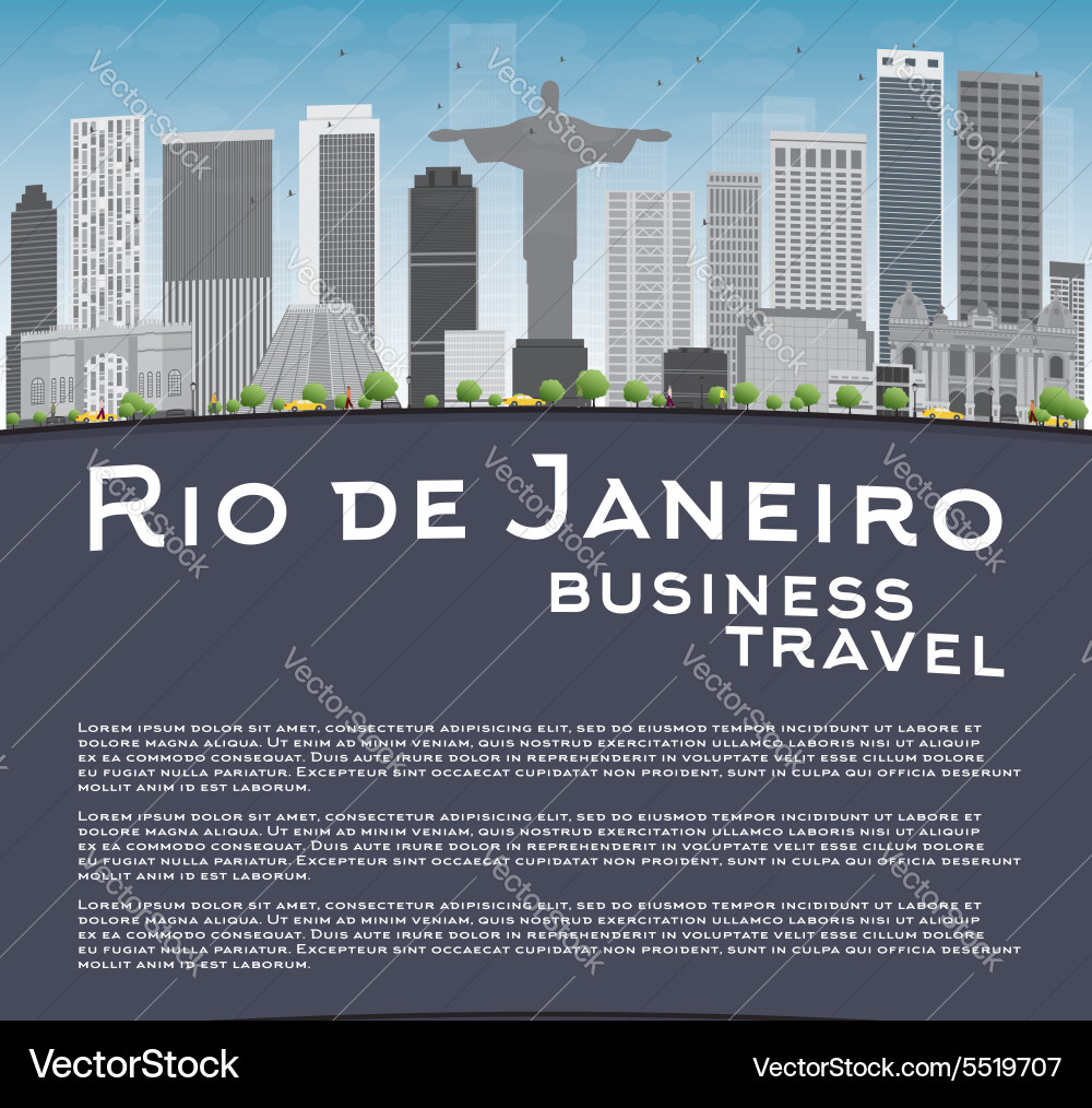 Rio de janeiro skyline Royalty Free Vector Image