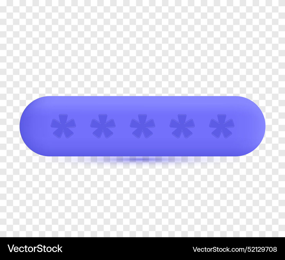 3d realistic icon modern purple locked password Vector Image