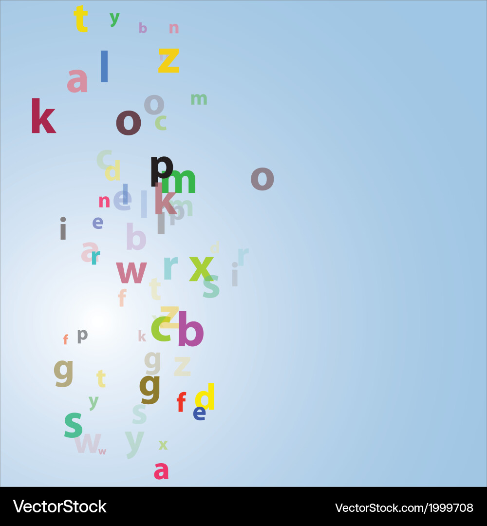 Alphabet abstract background Royalty Free Vector Image