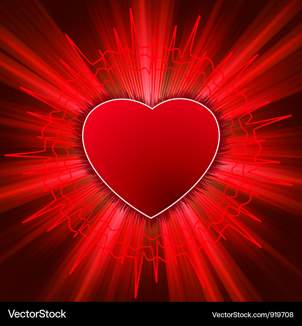 Beating heart background Royalty Free Vector Image