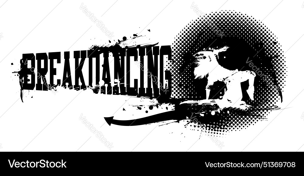 Female breakdancing banner Royalty Free Vector Image