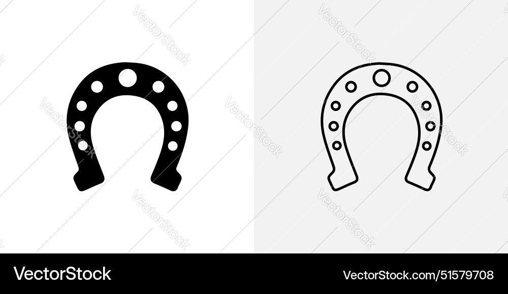 Horseshoe icon set Royalty Free Vector Image - VectorStock