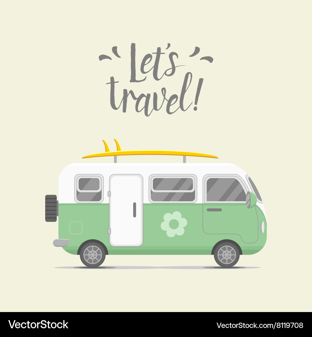 Mobile Home Travel Trailer Royalty Free Vector Image