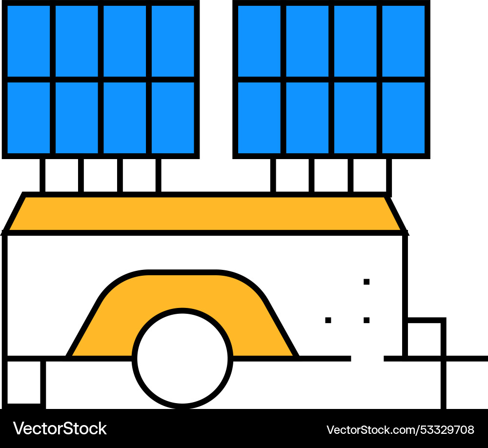 Mobile solar battery icon color Royalty Free Vector Image
