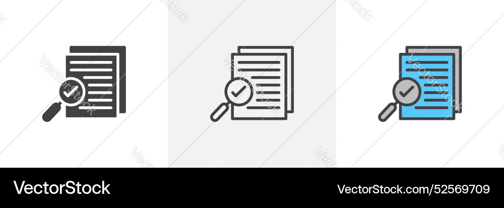 Auditors icon set on white background Royalty Free Vector