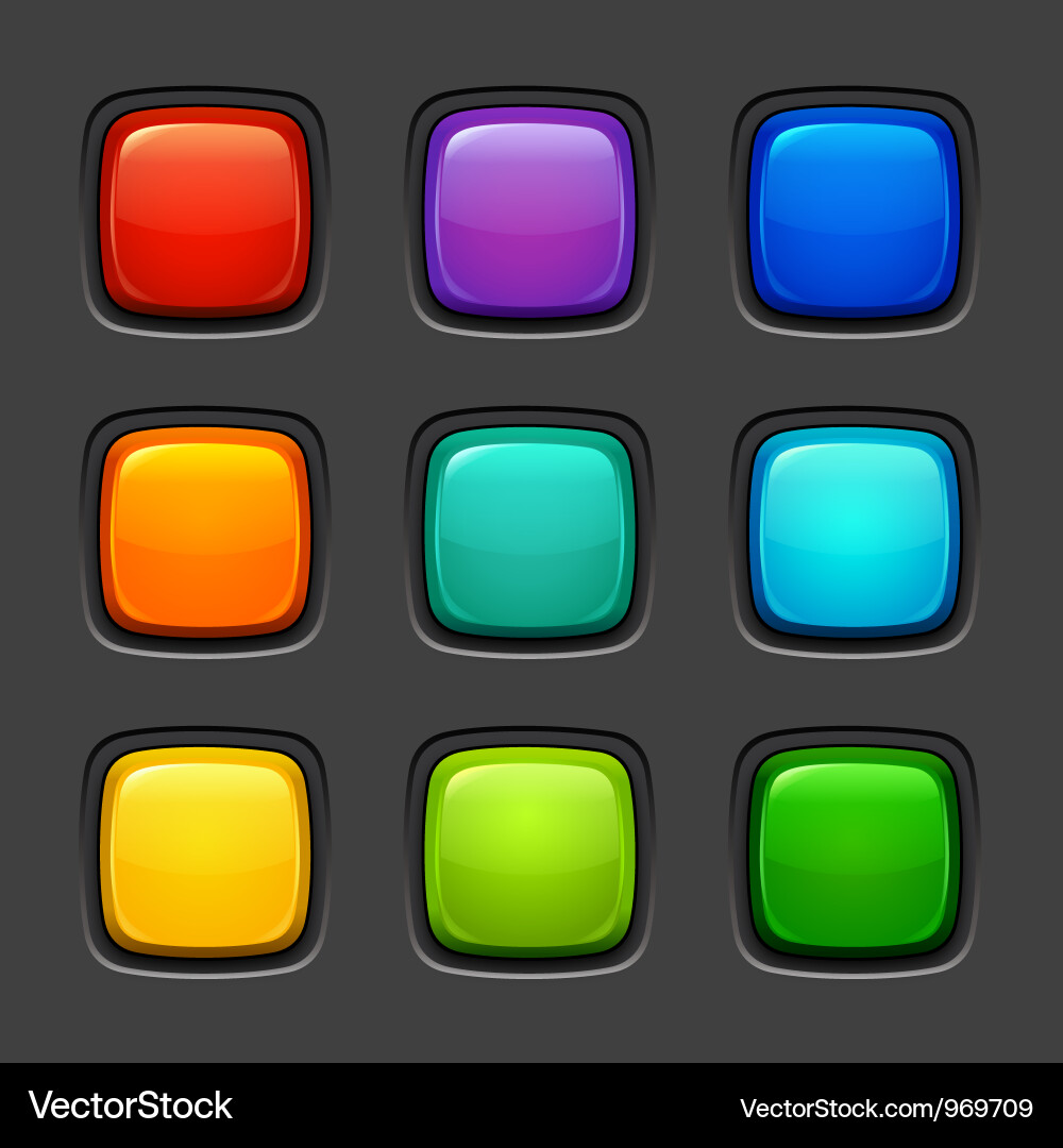 Color buttons Royalty Free Vector Image - VectorStock