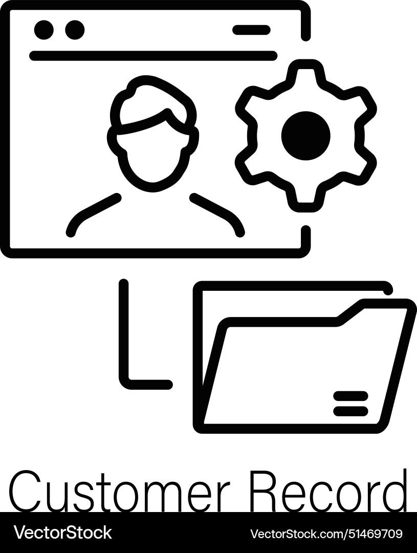 Customer record Royalty Free Vector Image - VectorStock