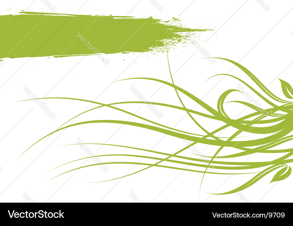 Floral Spring Scroll Royalty Free Vector Image