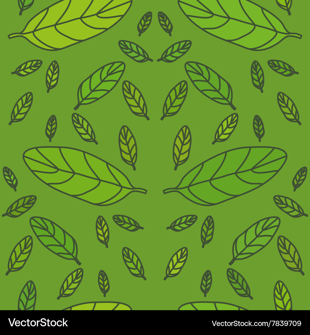 Green leaf pattern Royalty Free Vector Image - VectorStock