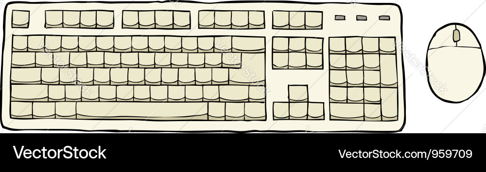 Keyboard and mouse Royalty Free Vector Image - VectorStock