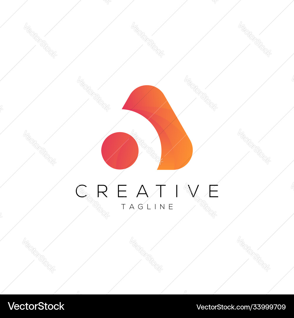 Letter a professional logo Royalty Free Vector Image