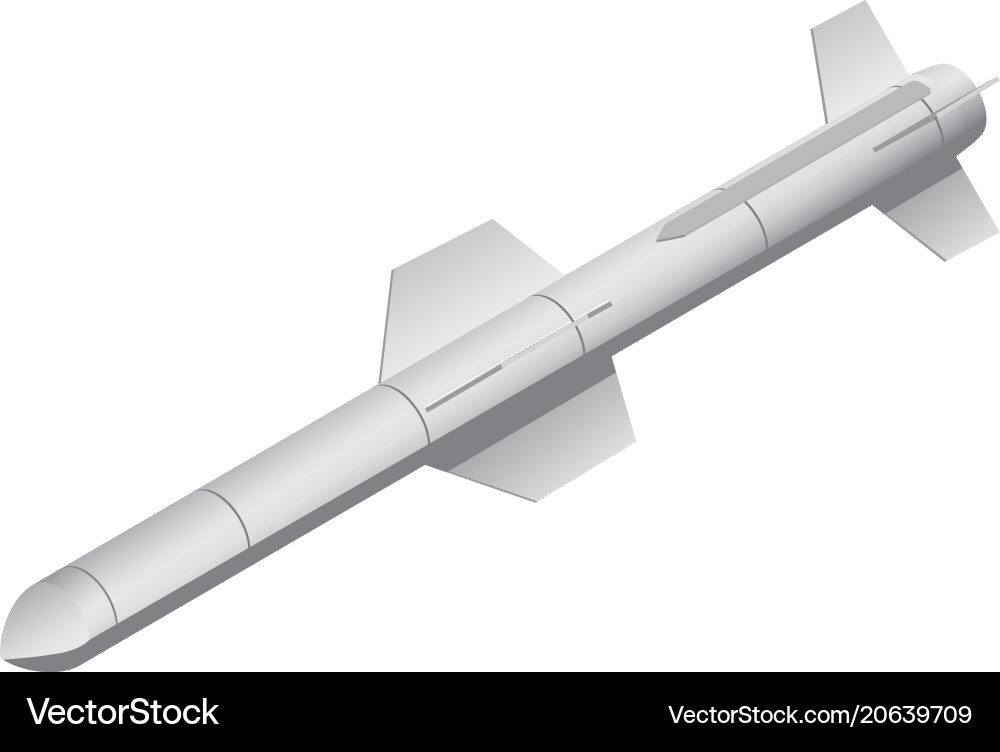 Military long-range missile rocket Royalty Free Vector Image