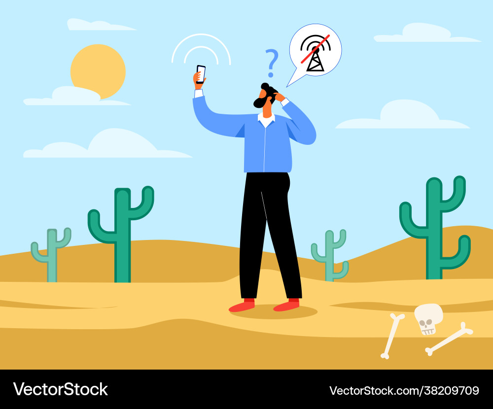 No internet connection concept Royalty Free Vector Image