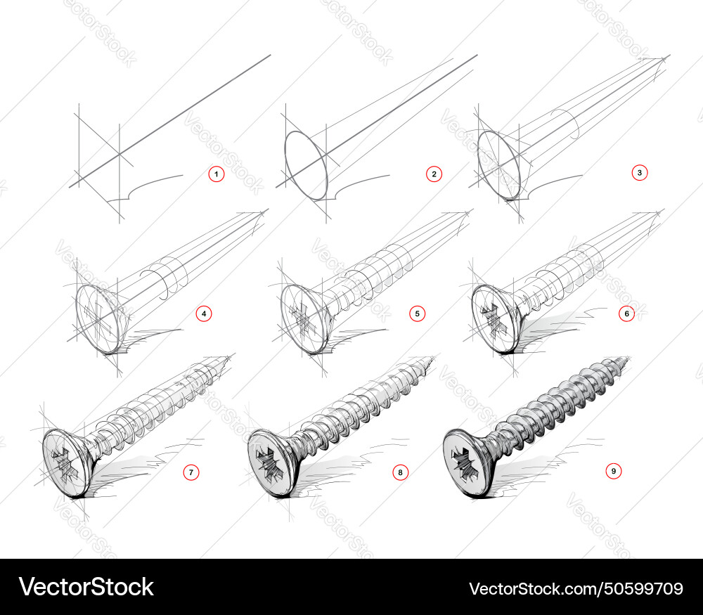 Page shows how to learn draw from life sketch Vector Image