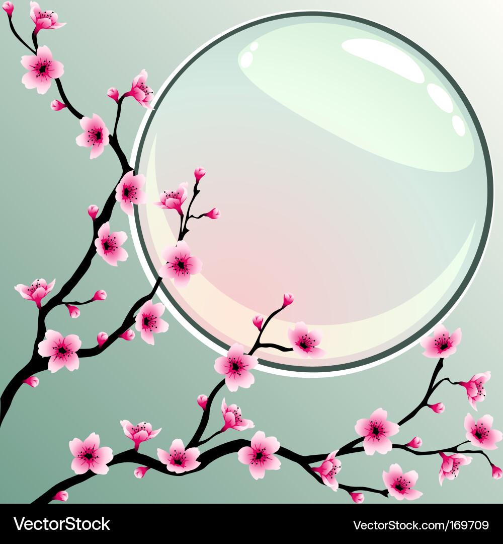 Pink blossoms Royalty Free Vector Image - VectorStock