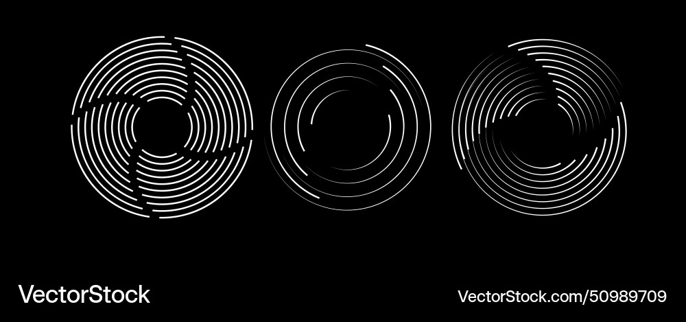 Speed lines in circle form radial Royalty Free Vector Image