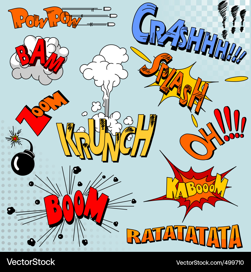 Comic Explosion Burst Royalty Free Vector Image