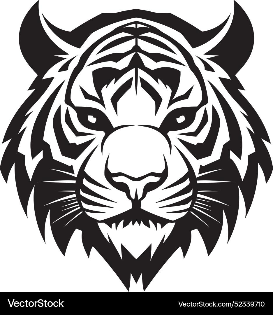 Contemporary tiger style art Royalty Free Vector Image