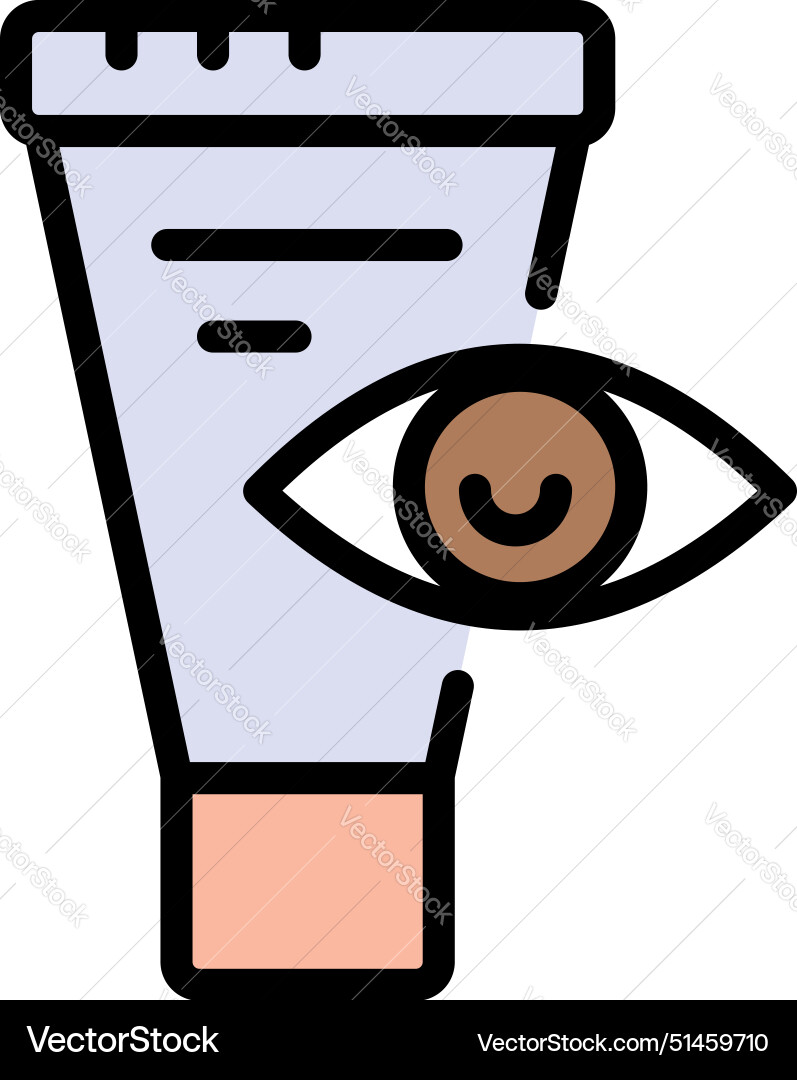 Eye cream color icon simple element from skin Vector Image