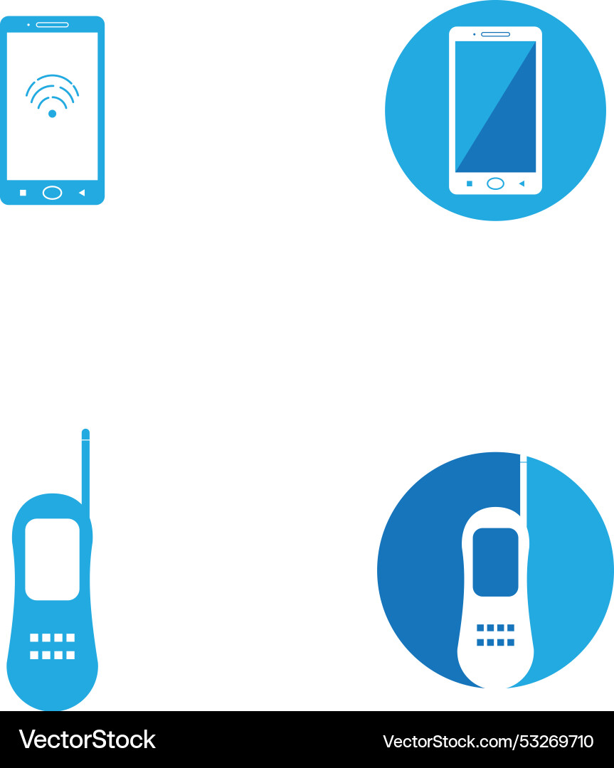 Handphone logo Royalty Free Vector Image - VectorStock