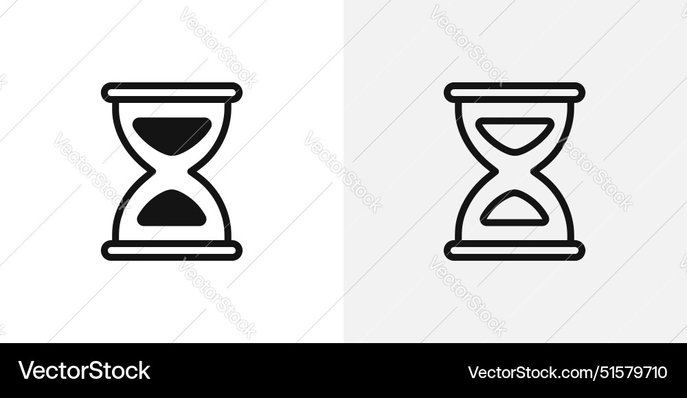 Hourglass end icon set Royalty Free Vector Image