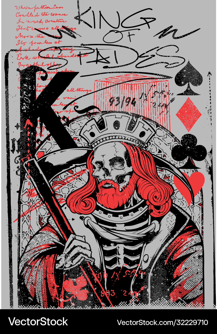 King spades Royalty Free Vector Image - VectorStock