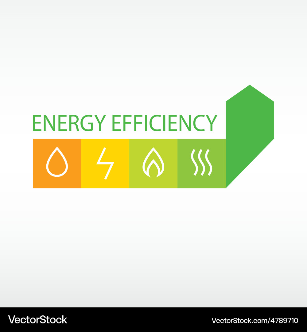 Logo energy efficiency Royalty Free Vector Image
