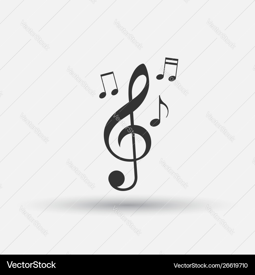 Pictograph music note icon Royalty Free Vector Image
